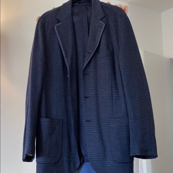 Faconnable | Suits & Blazers | Navy Blue Tweed Wool Faconnable Italian ...